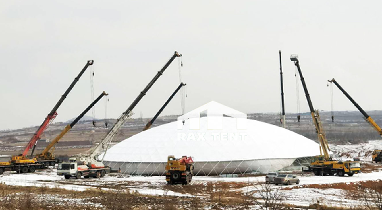 80m Huge Geodesic Dome Tent – Glamping Glamour