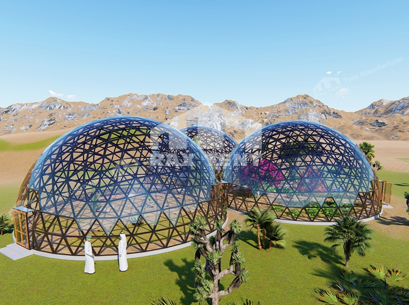 15M Big Geodesic Glass Dome – Glamping Glamour