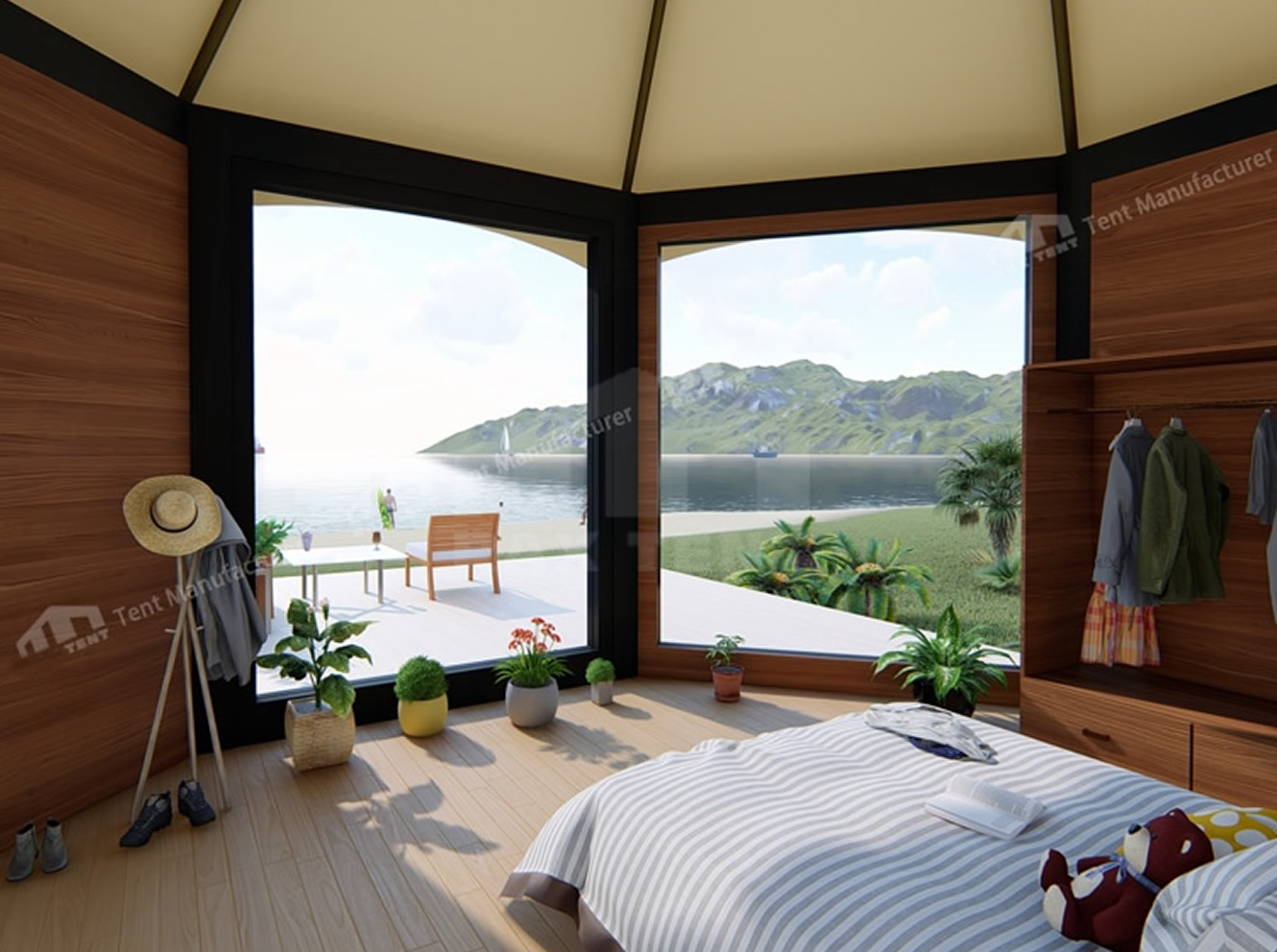 60sqm Two Peak Top Glamping Tent – Glamping Glamour